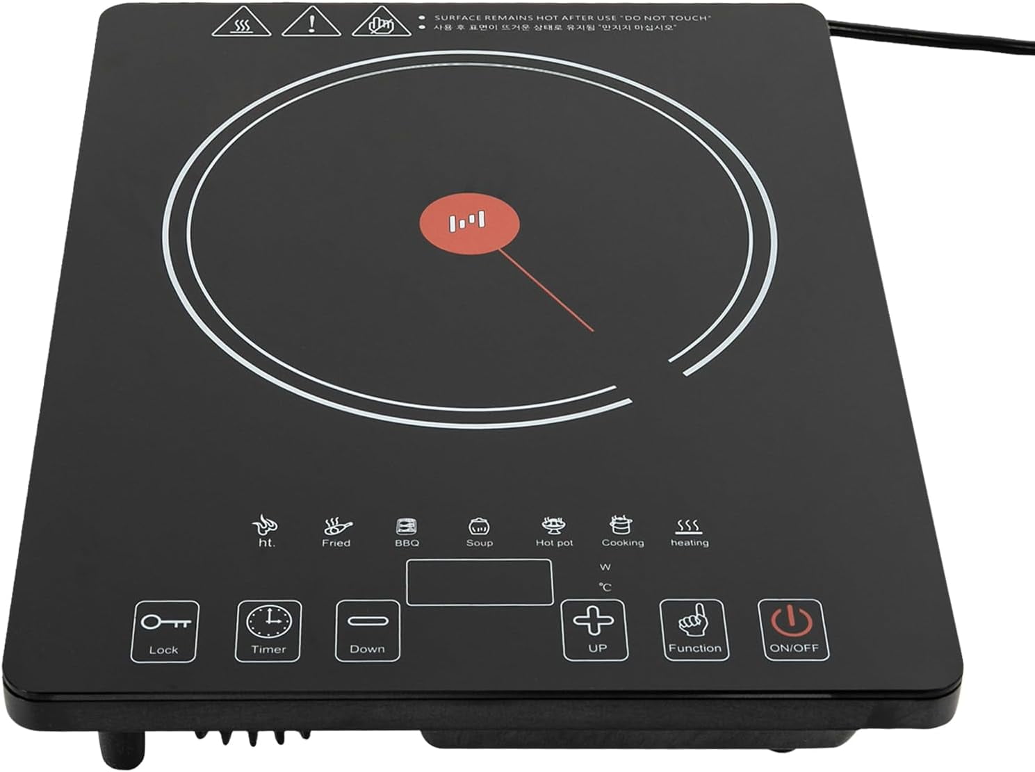 Electric Cooktop,1800W 8-Power Gears Powerful Electric Ceramic Hob With ...
