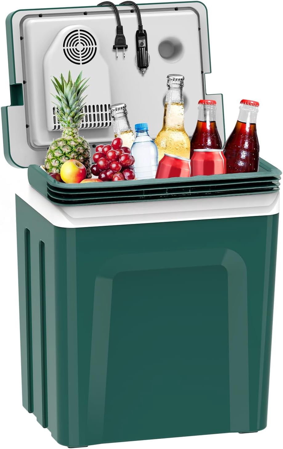 Electric Cooler and Warmer with Handle，27 Quart (25 L) Portable Fridge ...