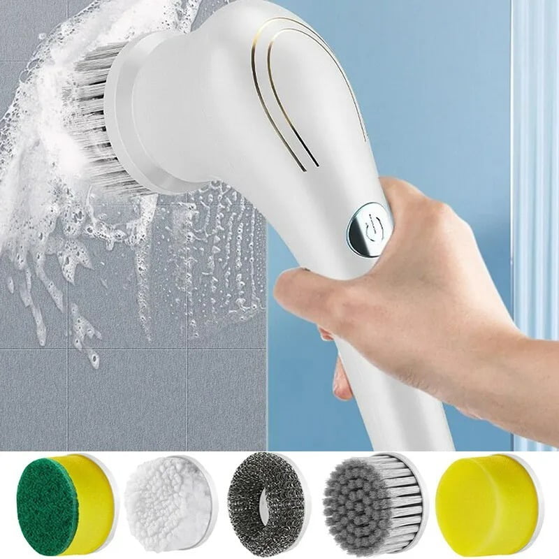 Electric Cordless Cleaning Brush Spin Scrubber Turbo Scrub Cleaner ...