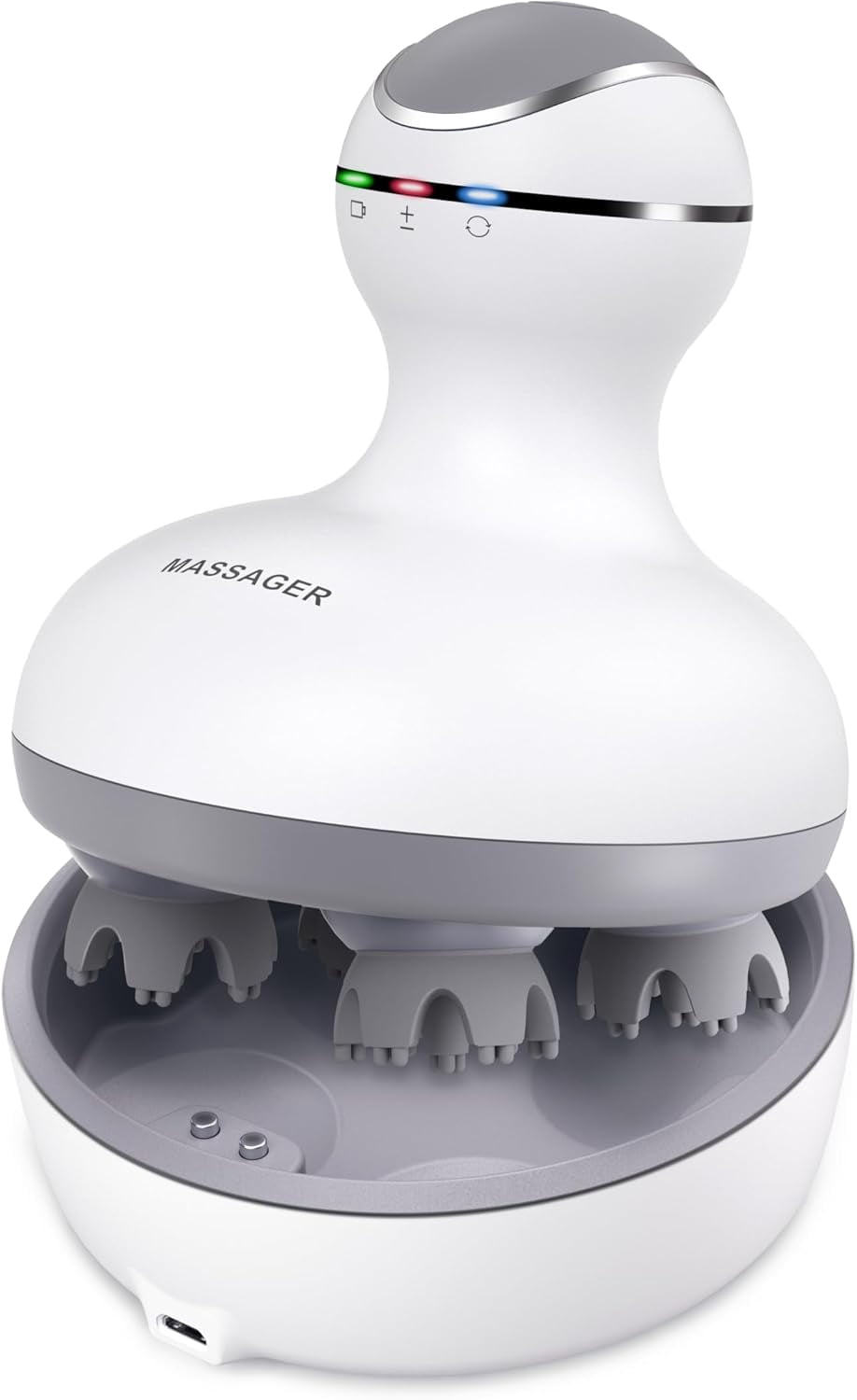 Electric Cordless Head & Scalp Massager with Kneading 84 Nodes ...