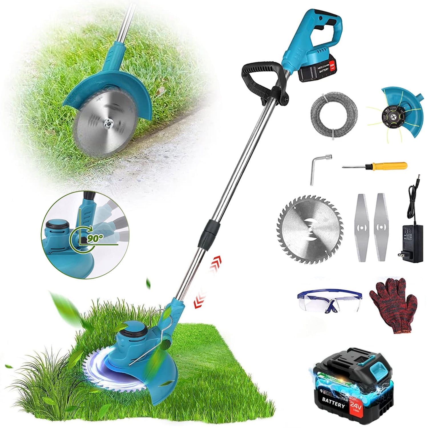Electric Cordless Weed Eater, ALSO GO Cordless Weed Wacker String ...