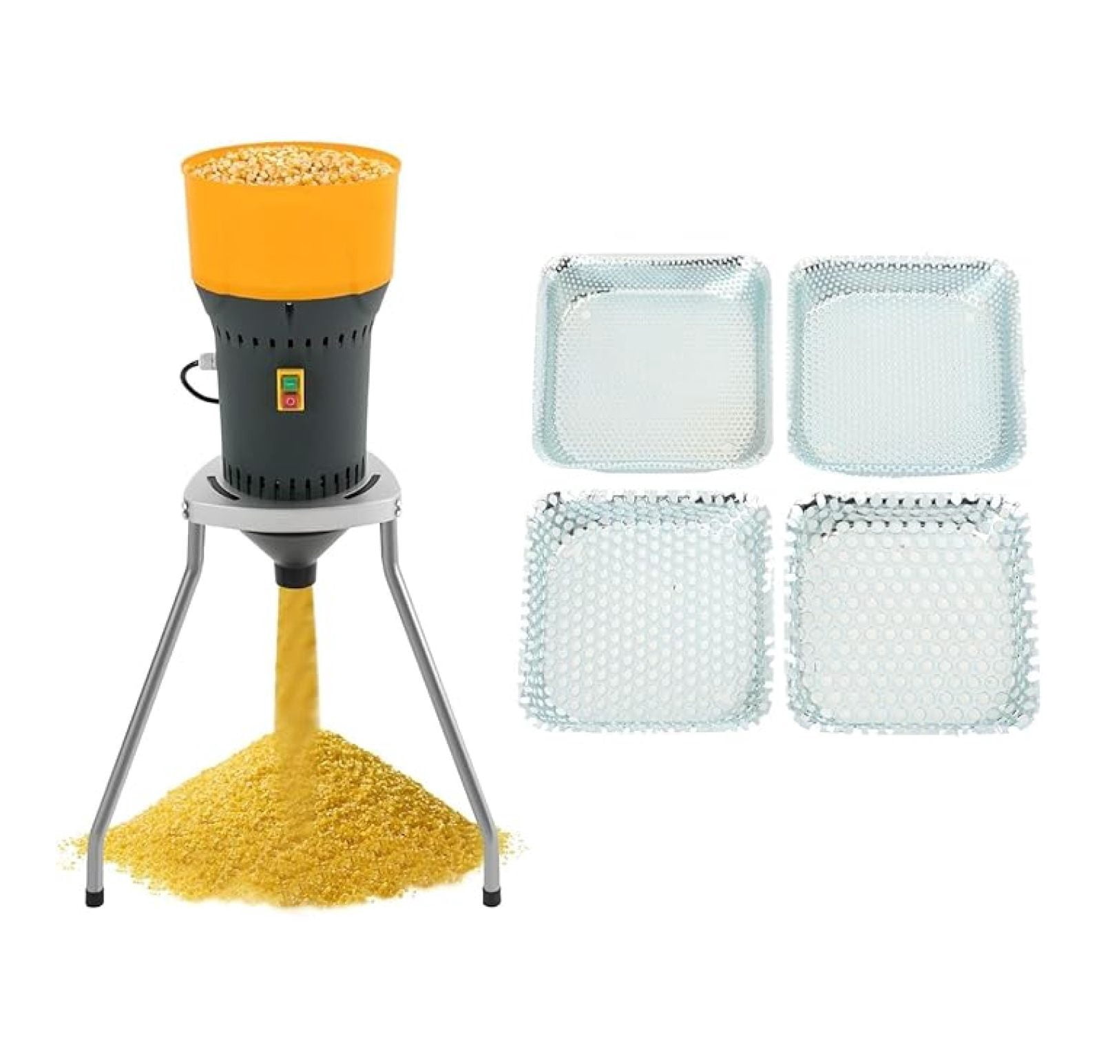 Electric Corn Mill Grinder 25L, 1000W Grain Mill with 5 Sieves, Dry ...