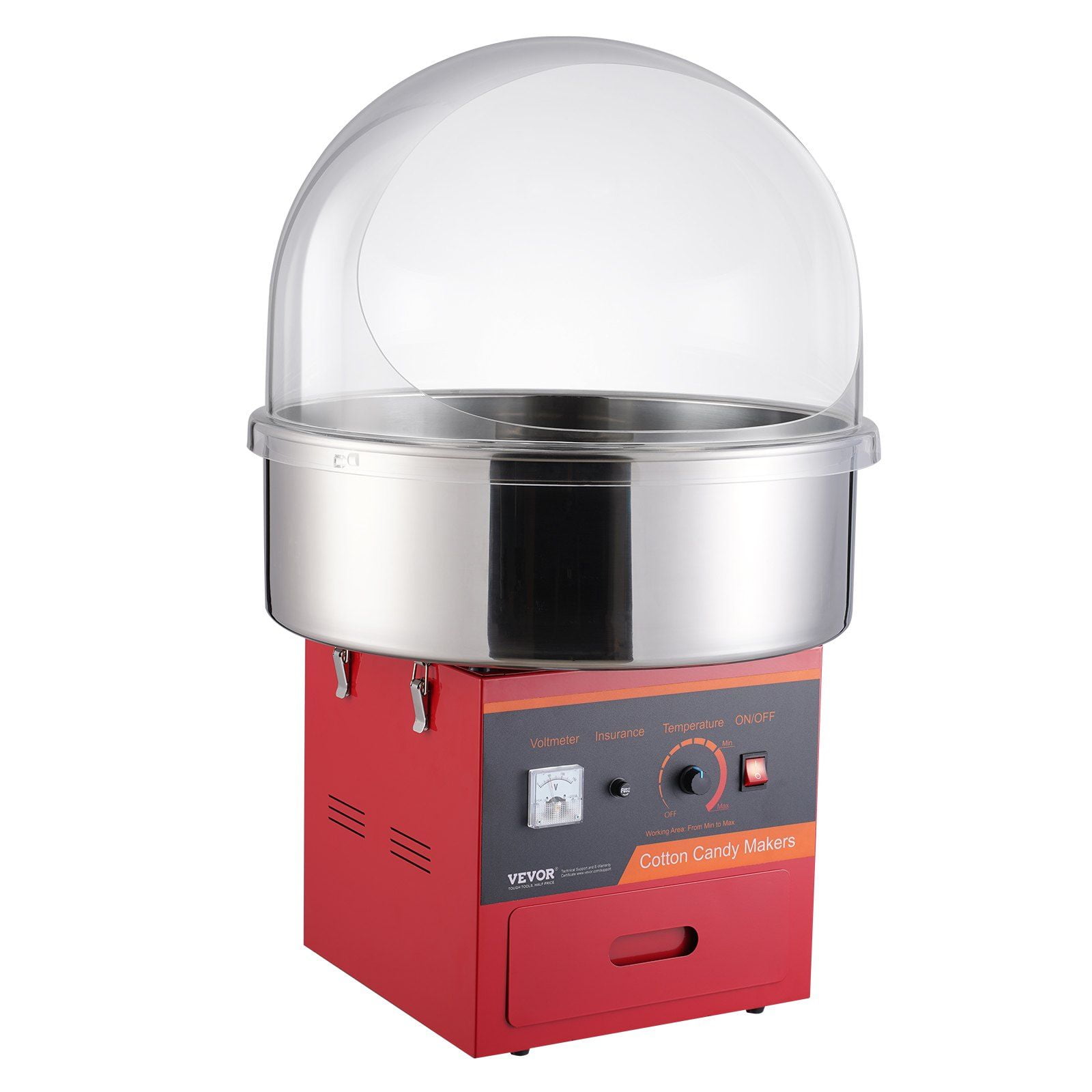 Electric Cotton Candy Machine with Cover, 1000W Commercial Candy Floss ...