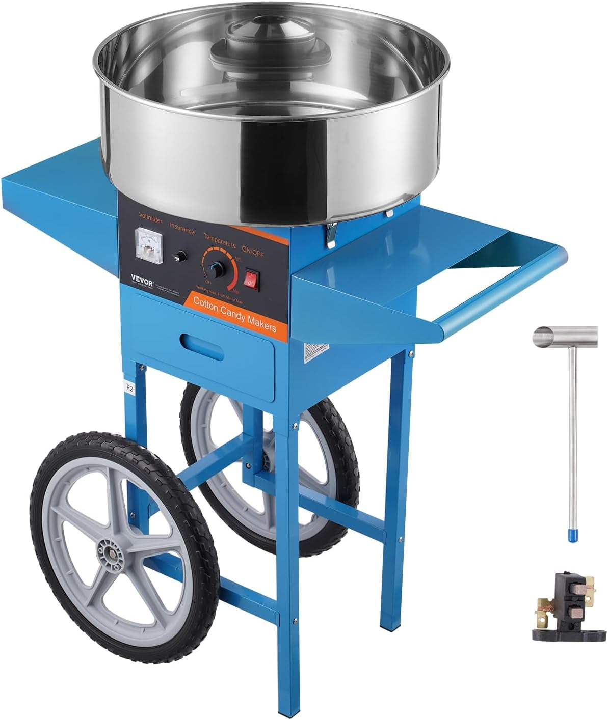 Electric Cotton Candy Machine with Cover, 1000W Commercial Floss Maker ...