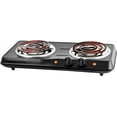 Electric Countertop Double Burner, 1700W Cooktop with 6" and 5.75 ...