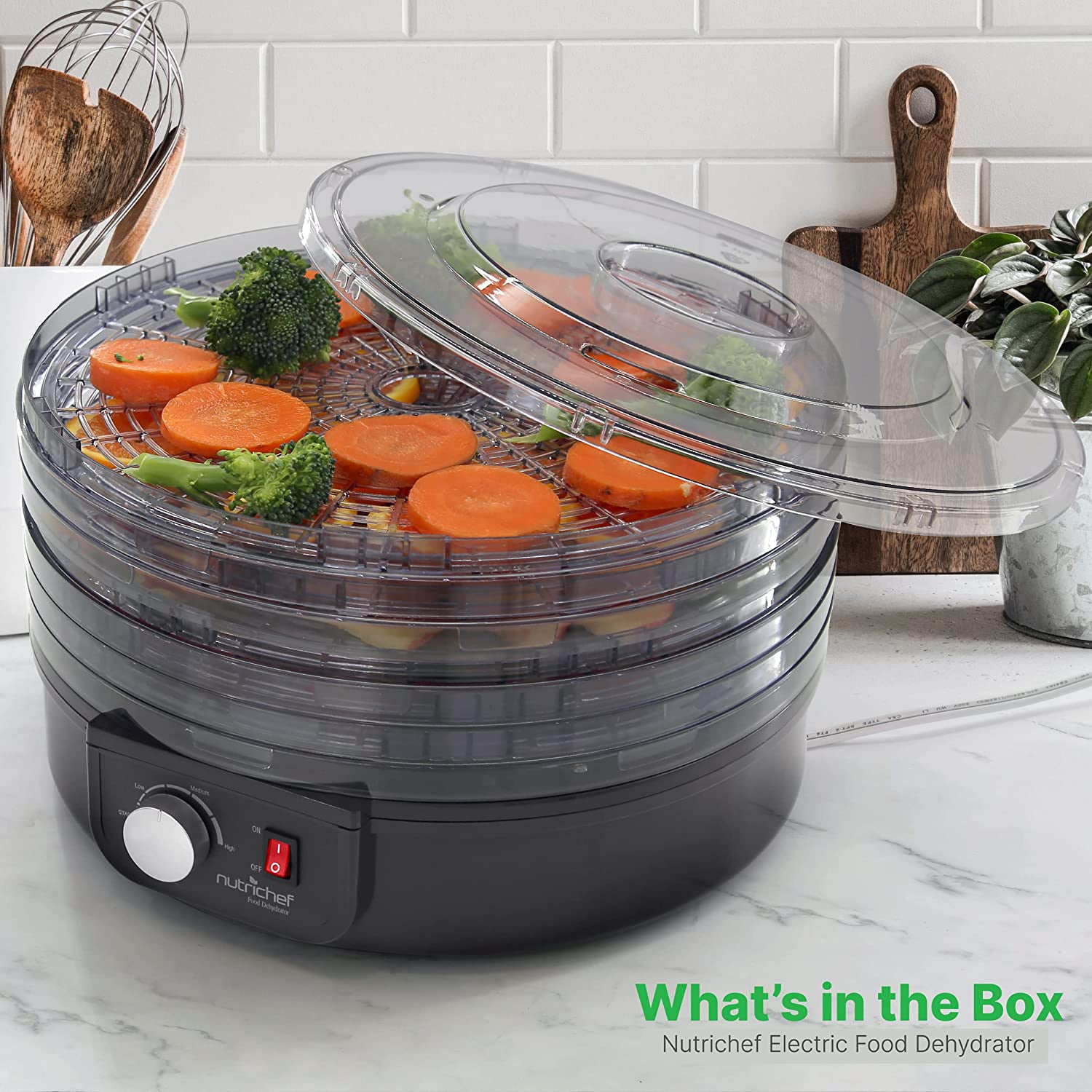 Electric Countertop Food Dehydrator - Professional Multi-Tier Food ...