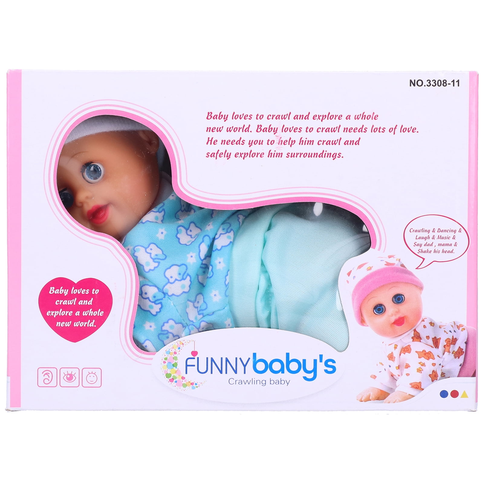Electric Crawling Baby Doll, Electric Intelligent Doll, Multi ...