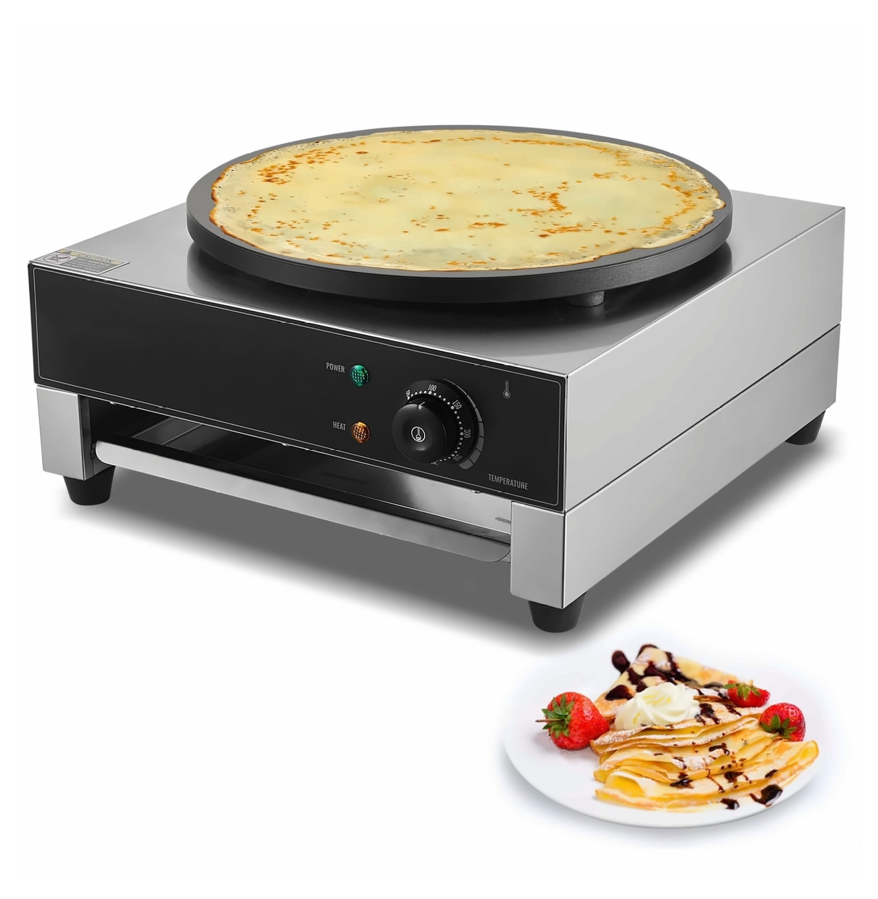Electric Crepe Maker 16 Inch, 1700W Commercial Crepe Machine Non-Stick ...