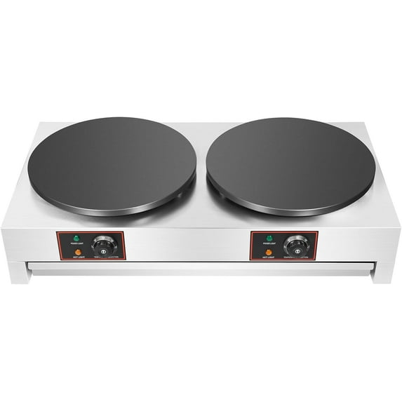 Electric Crepe Maker, 16-Inch Double Head Commercial Crepe Machine, Non ...