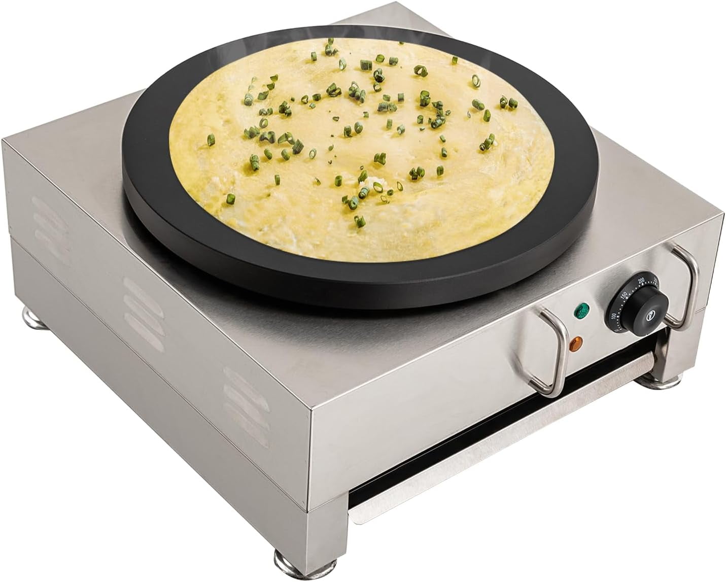 Electric Crepe Maker 16-Inch Pancake Maker Baking Machine Round Crepes ...