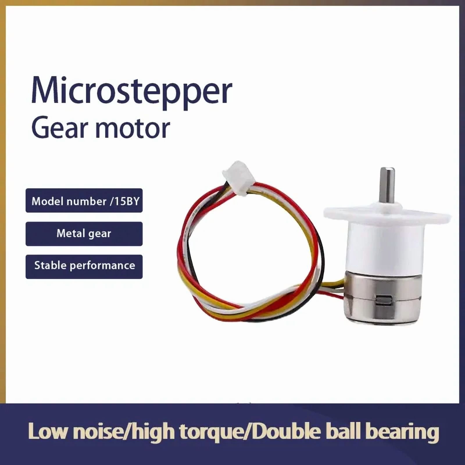 Electric DC 5V Mini 15mm Metal Gearbox Stepper Engine Step Gear Motor 2 ...