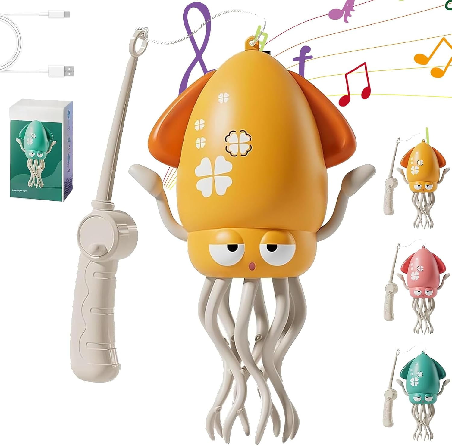 Electric Dancing Octopus Toy, Electric Automatic Obstacle Avoidance Octopus, Auto-Avoid Crawling ...