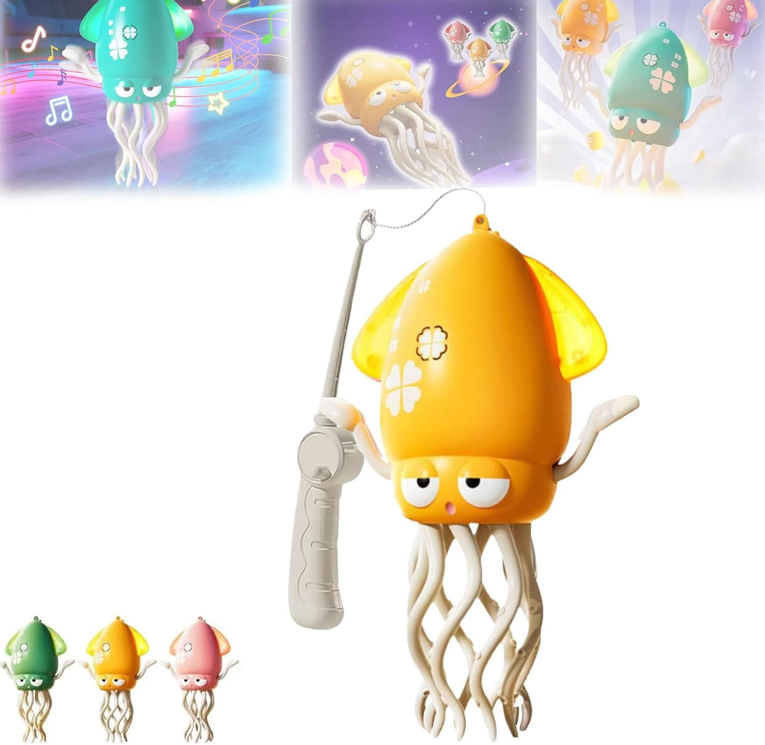 Electric Dancing Octopus Toy with LED Lights & Music - Interactive 8 ...