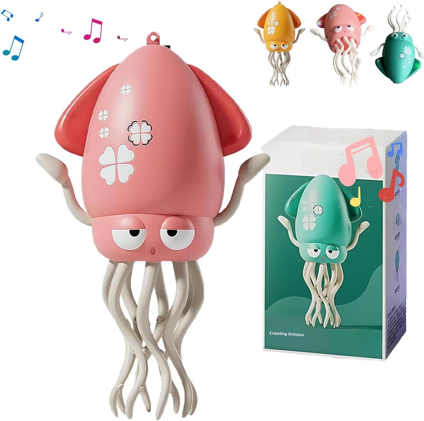 Electric Dancing Octopus Toy, with LED Lights & Music, TXPNG Automatic ...