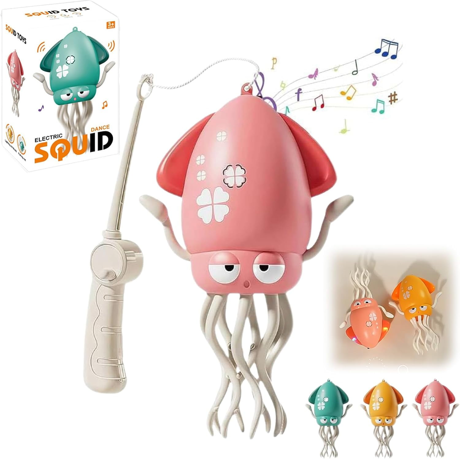 Electric Dancing Octopus Toy, Smart Crawling Squid with LED Lights and ...