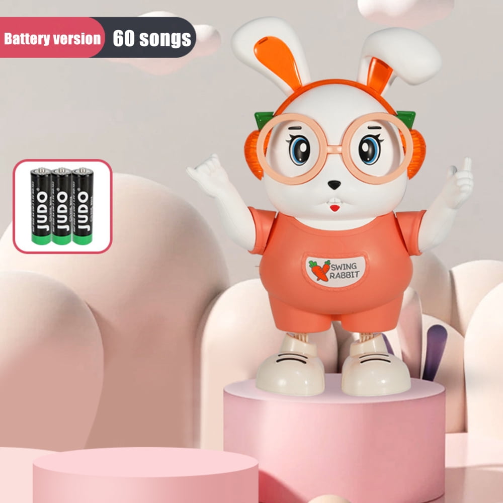 Electric Dancing Rabbit Robot Toy with Light Music Luminous Flashing ...