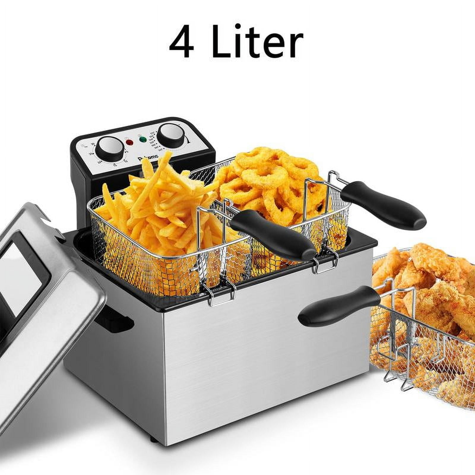 Electric Deep Fryer 1.5 Liters/1.6 Qt. Oil Capacity, Cool Touch Sides ...
