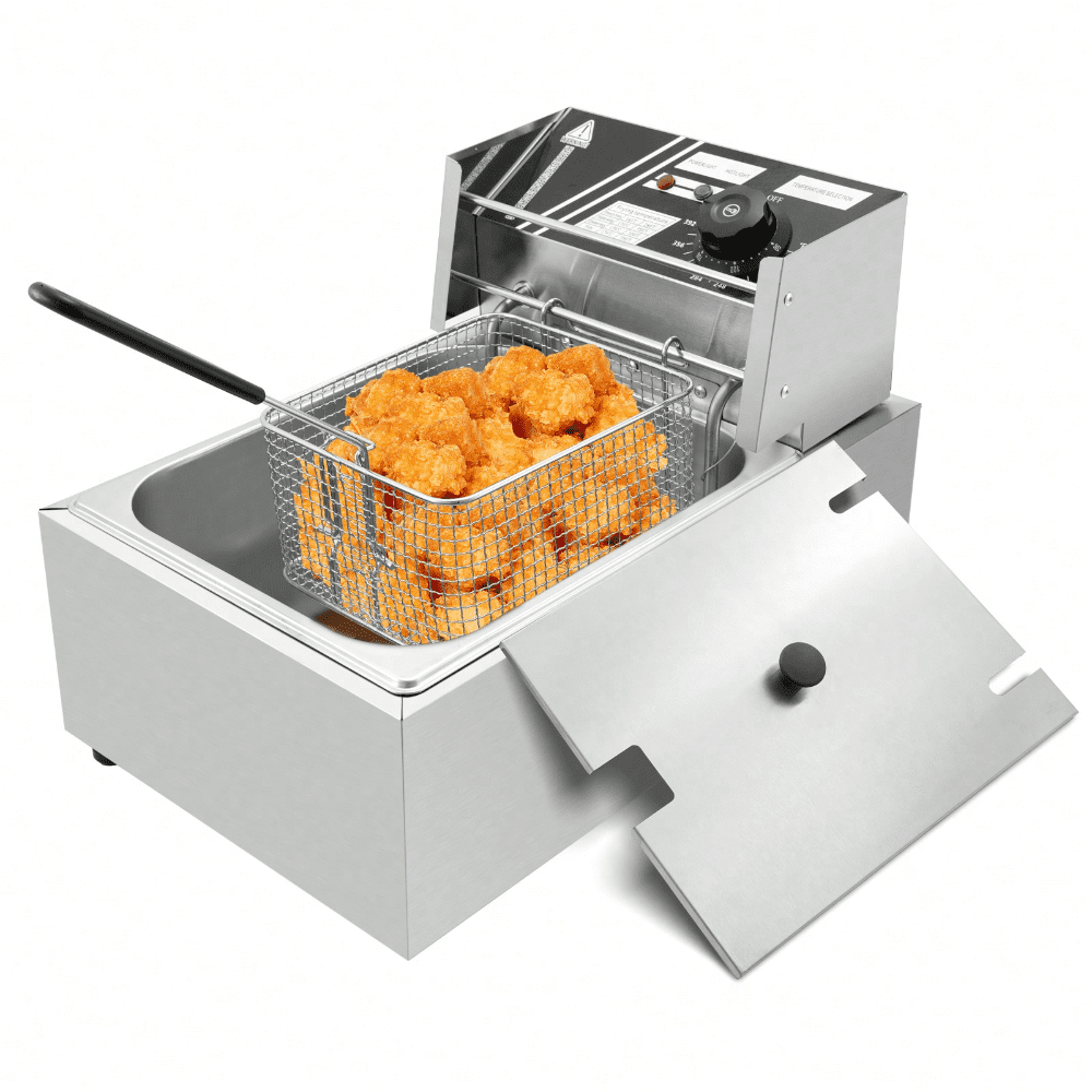 Electric Deep Fryer, 10.36 QT Commercial Deep Fryer With Temperature ...