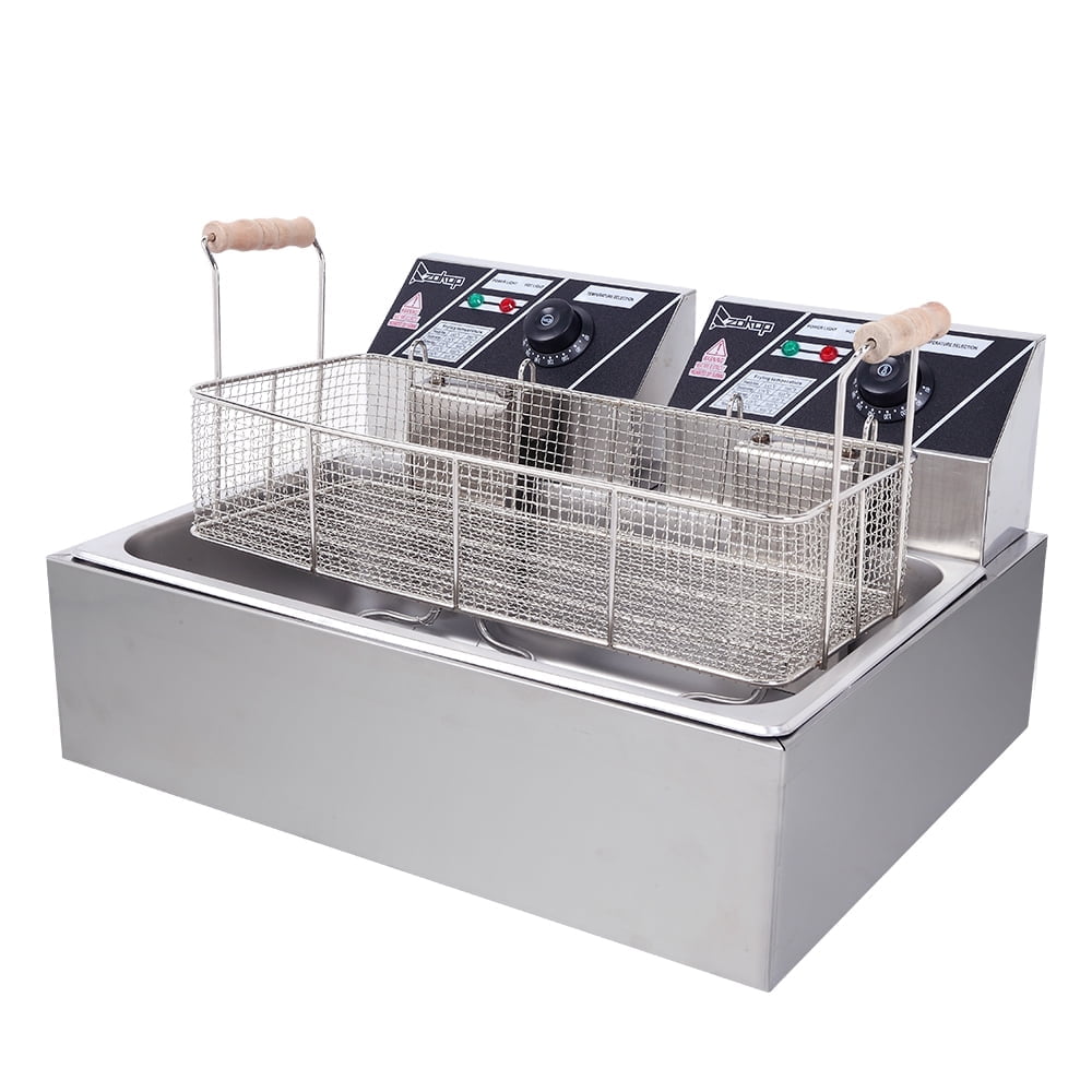 SUSUJUNE Electric Deep Fryer 12.7QT Stainless Steel 5000W Countertop ...