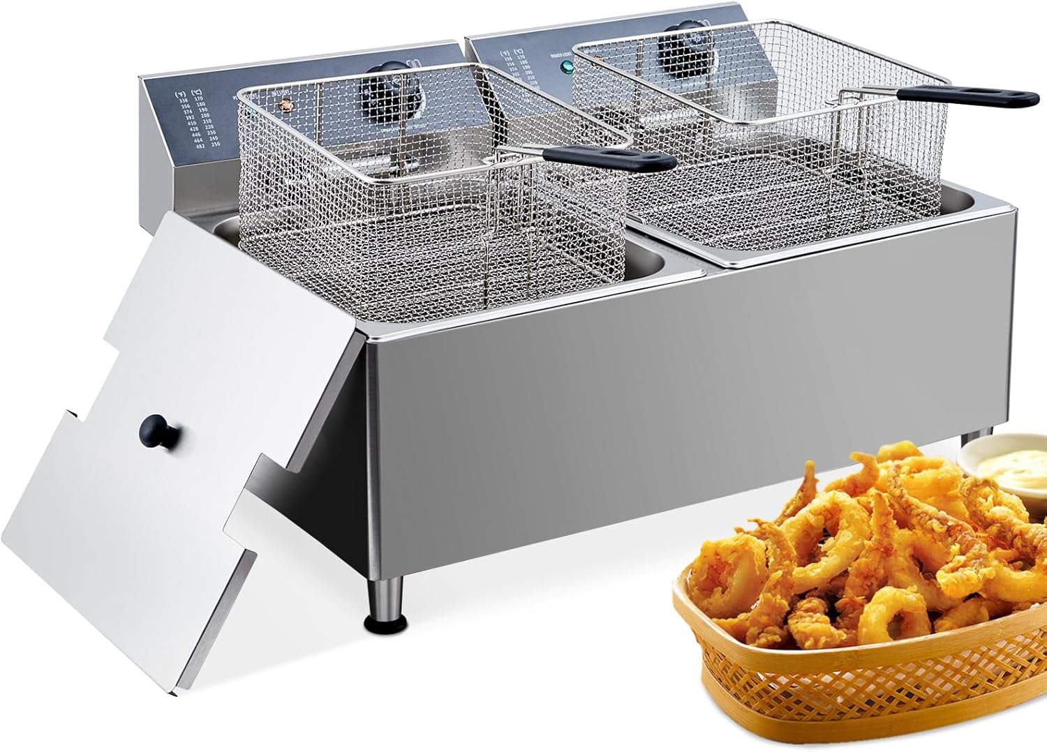 Electric Deep Fryer,1700W/110V,Commercial 11L/11L x 2 Electric ...