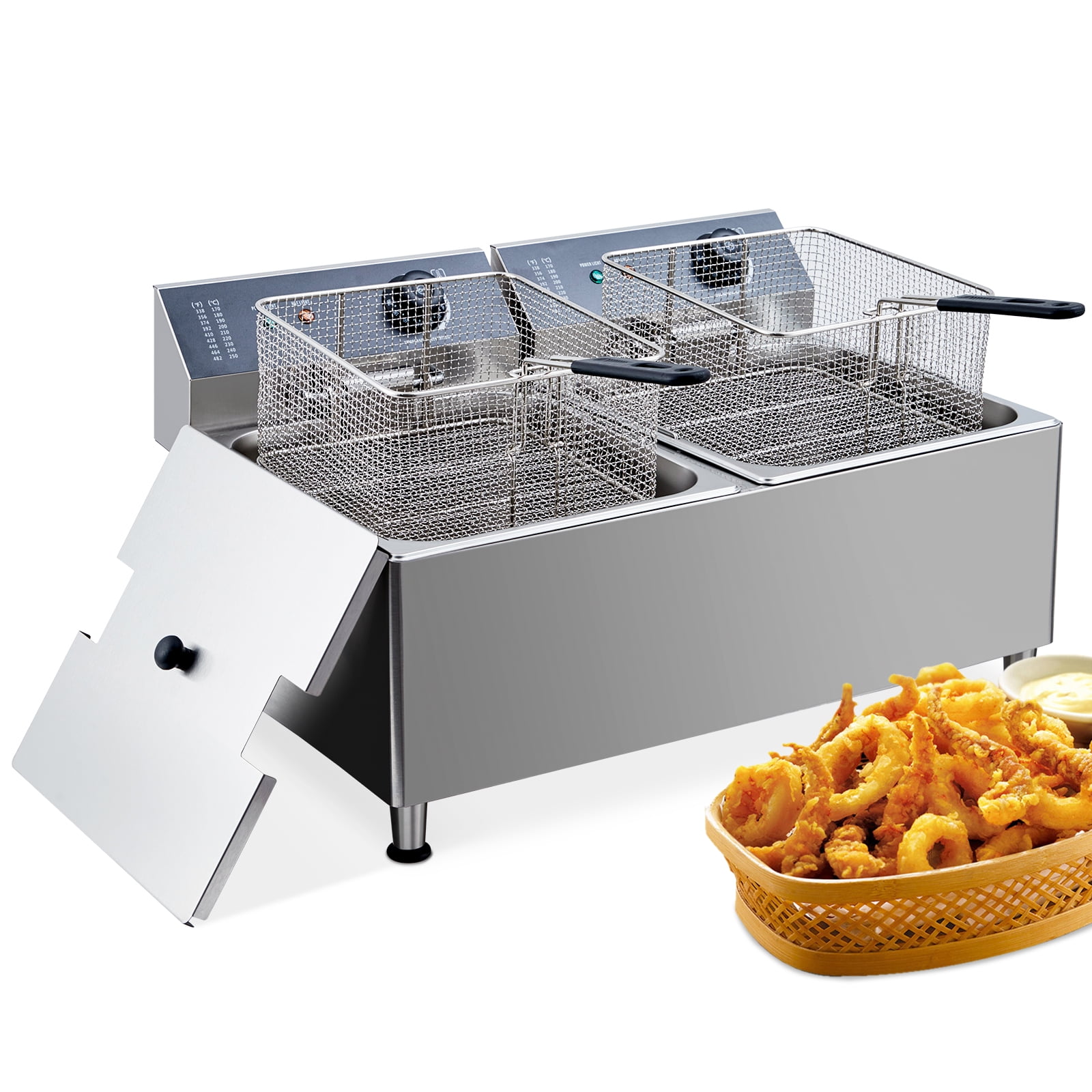 Electric Deep Fryer,1700W/110V,Commercial 11L/11L x 2 Electric ...