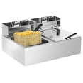 Electric Deep Fryer with 2 Baskets & Lids, Deep Fryer with Temperature ...