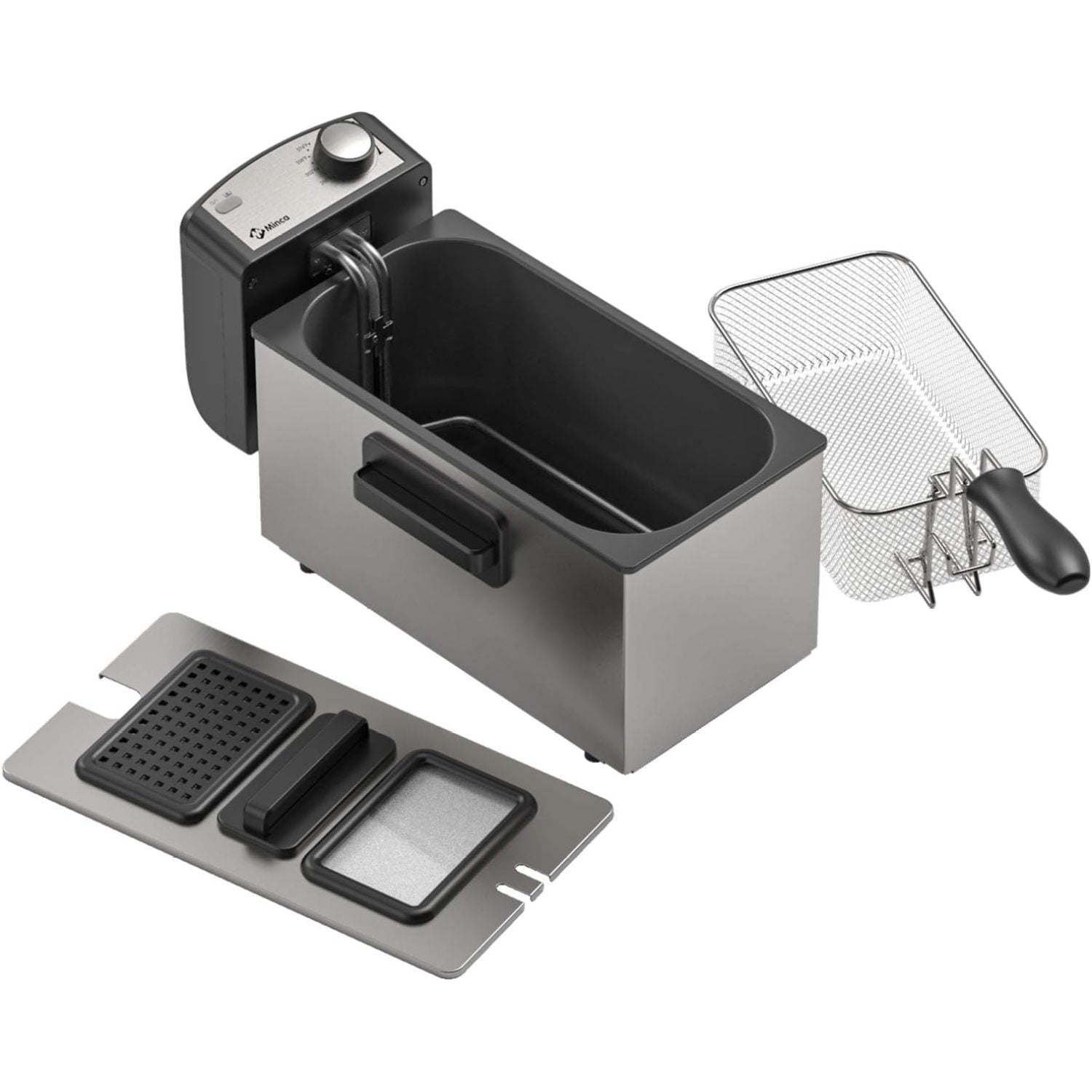 Electric Deep Fryer 3 Liter, Cool-Touch Oil Fryer with Stainless Steel ...