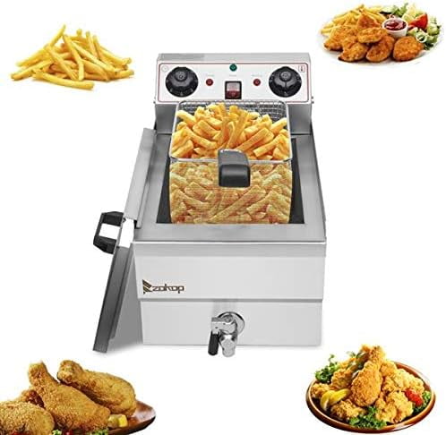 Electric Deep Fryer with Basket, Stainless Steel, Easy to Clean Deep ...