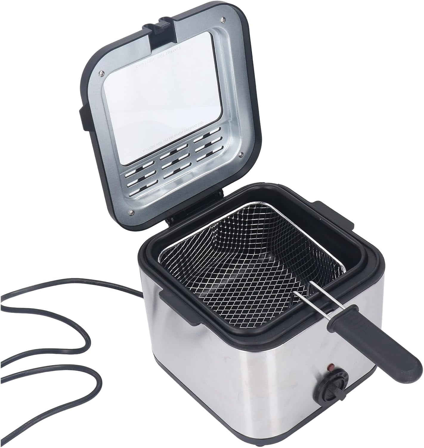 Electric Deep Fryer, Stainless Steel French Fries Fryer 2.5L, 1000W ...