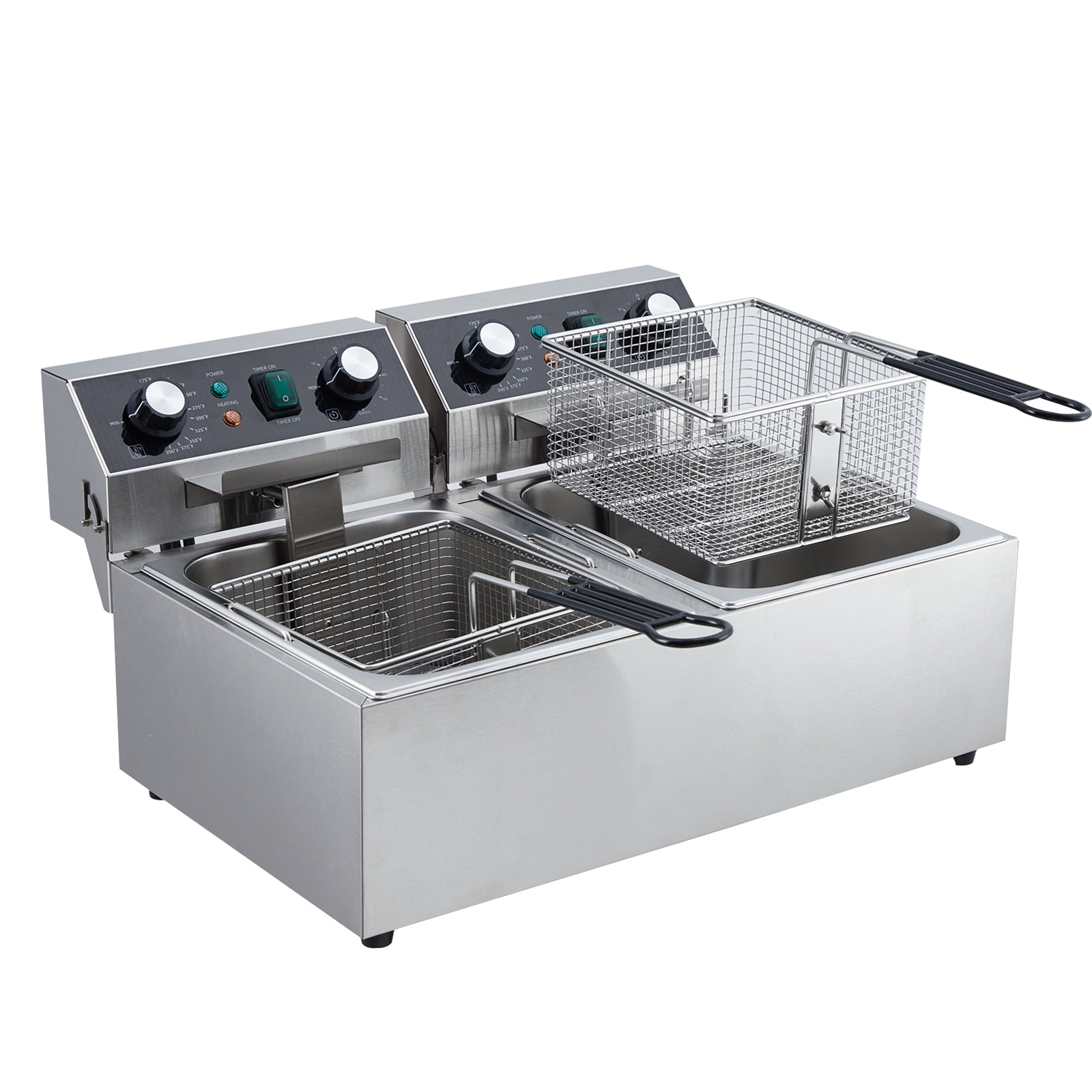 Electric Deep Fryer,Tank Stainless Steel Deep Fryer, Temperature ...