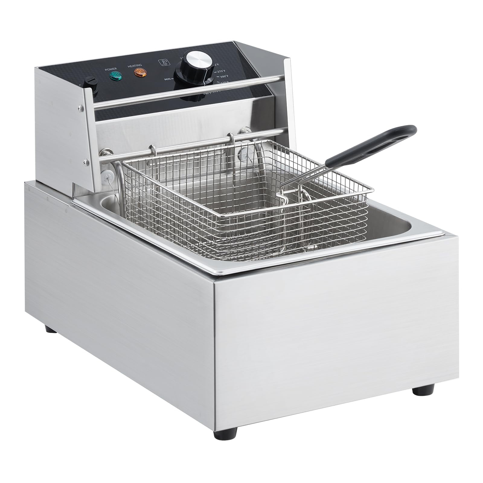 Electric Deep Fryer,Tank Stainless Steel Deep Fryer, Temperature ...