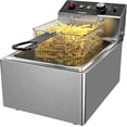 Electric Deep fryer Single Tank Deep Fryer with Basket Capacity 10L(10 ...