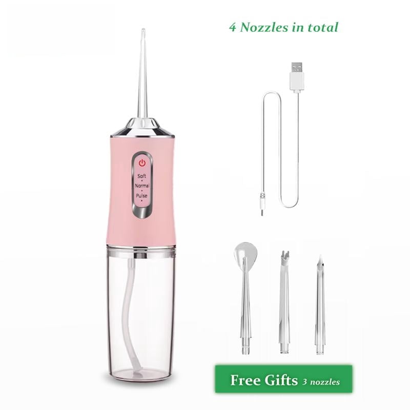 Electric Dental Water Pick Flosser Replaceable Nozzle Mini Portable ...