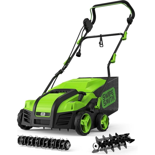 Electric Dethatcher Scarifier, 16-Inch 15 Amp Lawn Dethatcher (2025 ...