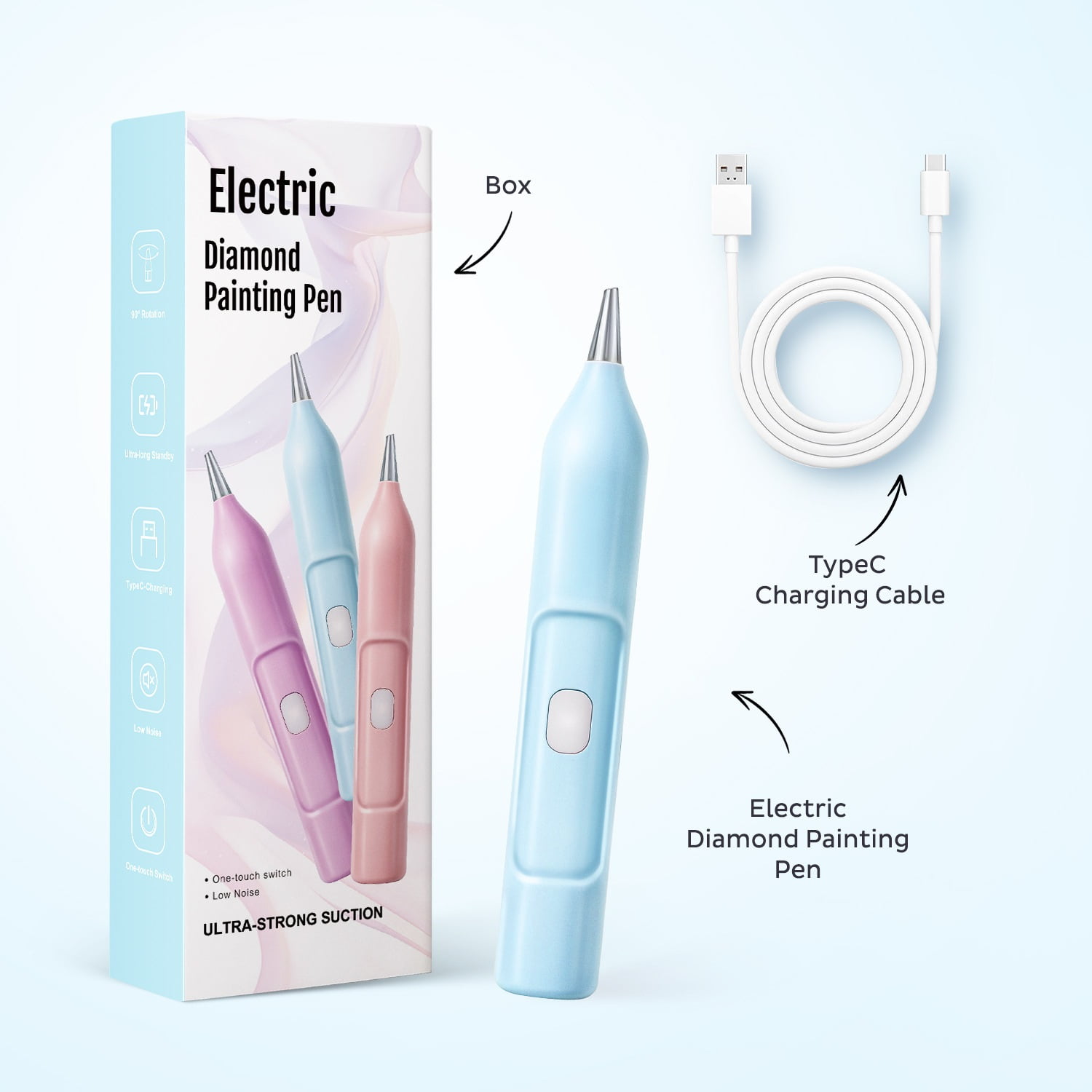 Electric Diamond Paint Pen with Vacuum Technology, Diamond Paint Vacuum ...