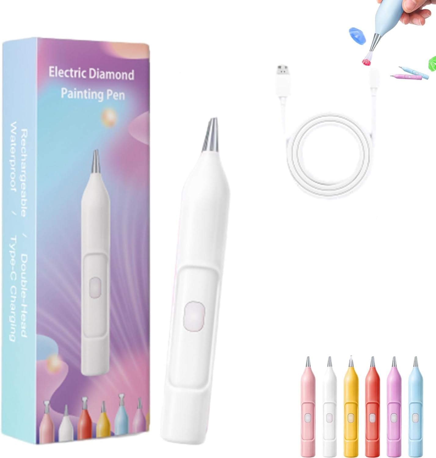 Electric Diamond Painting Pen with Vacuum Technology, Rechargeable IPX5 ...