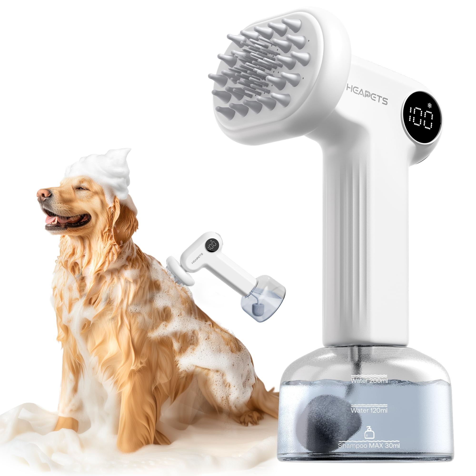 Electric Dog Shampoo Dispenser STF9 with Shampoo Brush, Shampoo Foamer ...