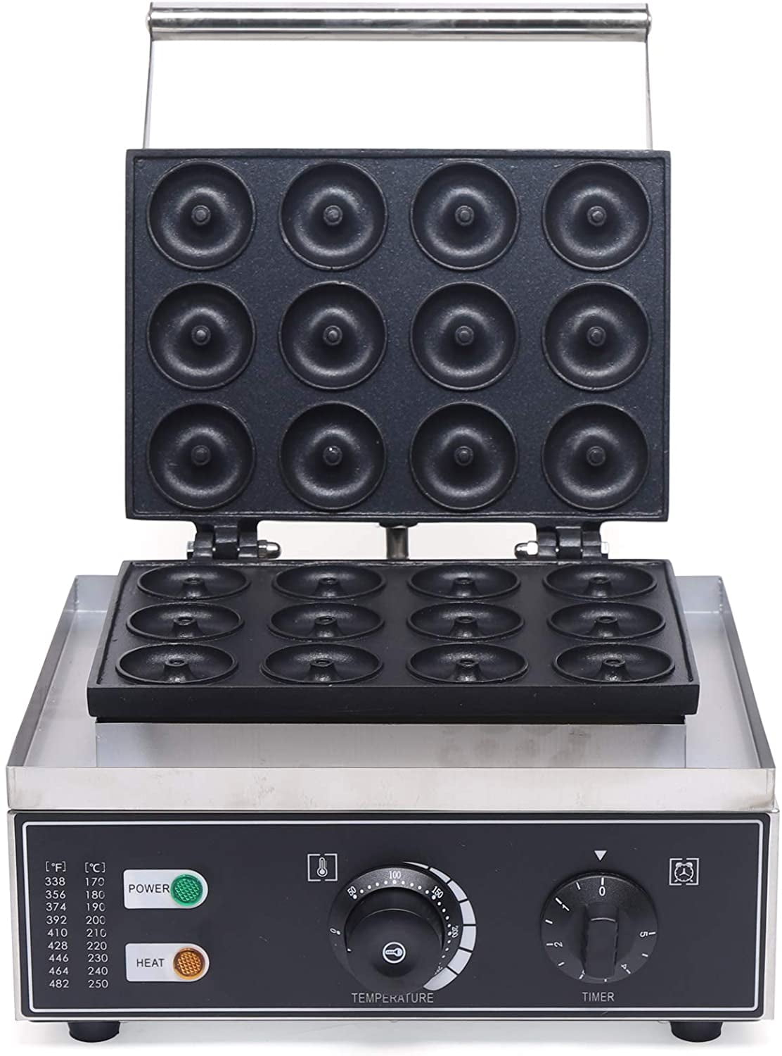 Electric Donut Maker, 12 Holes Commercial Donut Machine With Non-stick ...