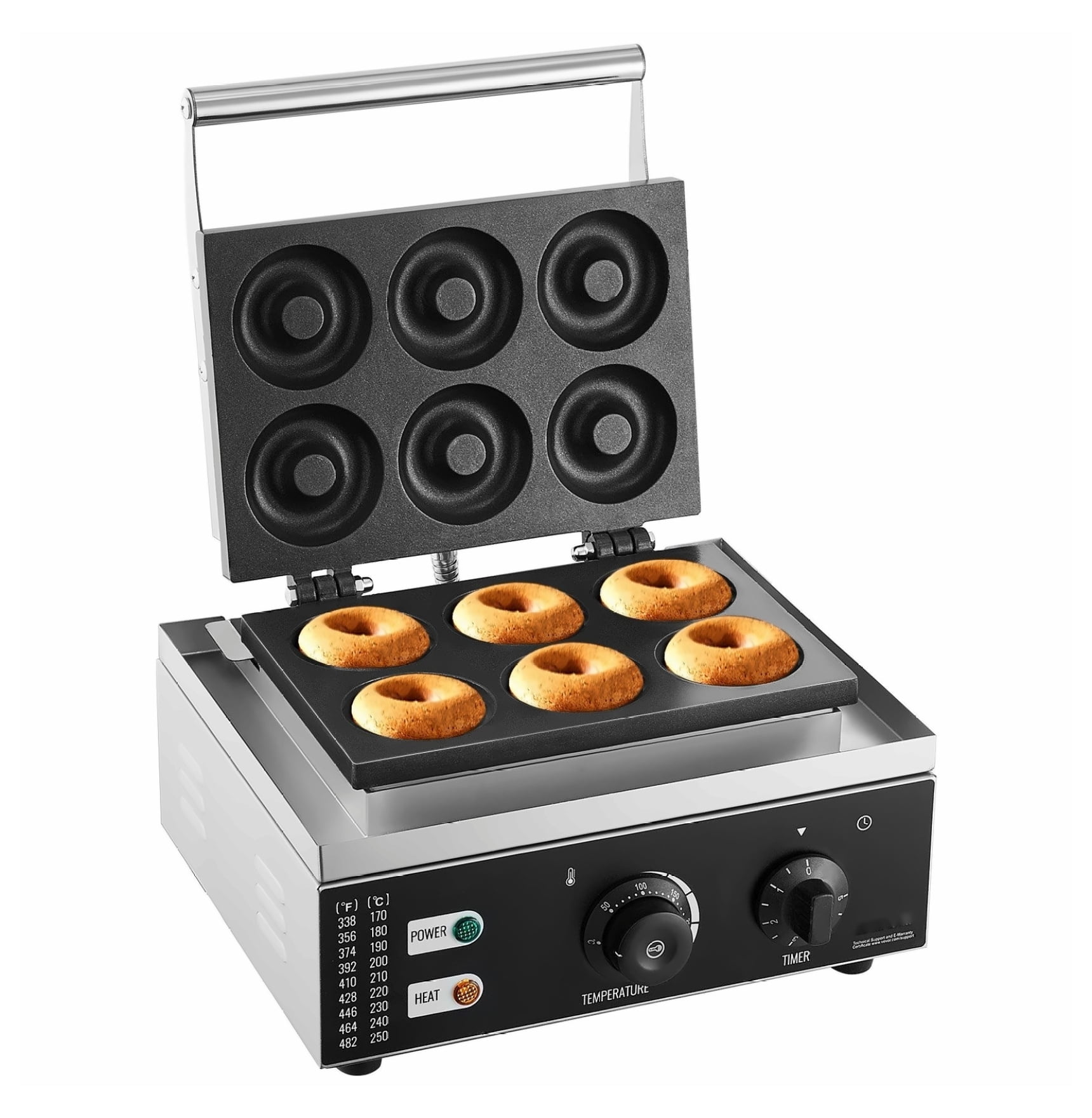 Electric Donut Maker, 1550W Commercial Doughnut Machine, 6 Hole Non ...