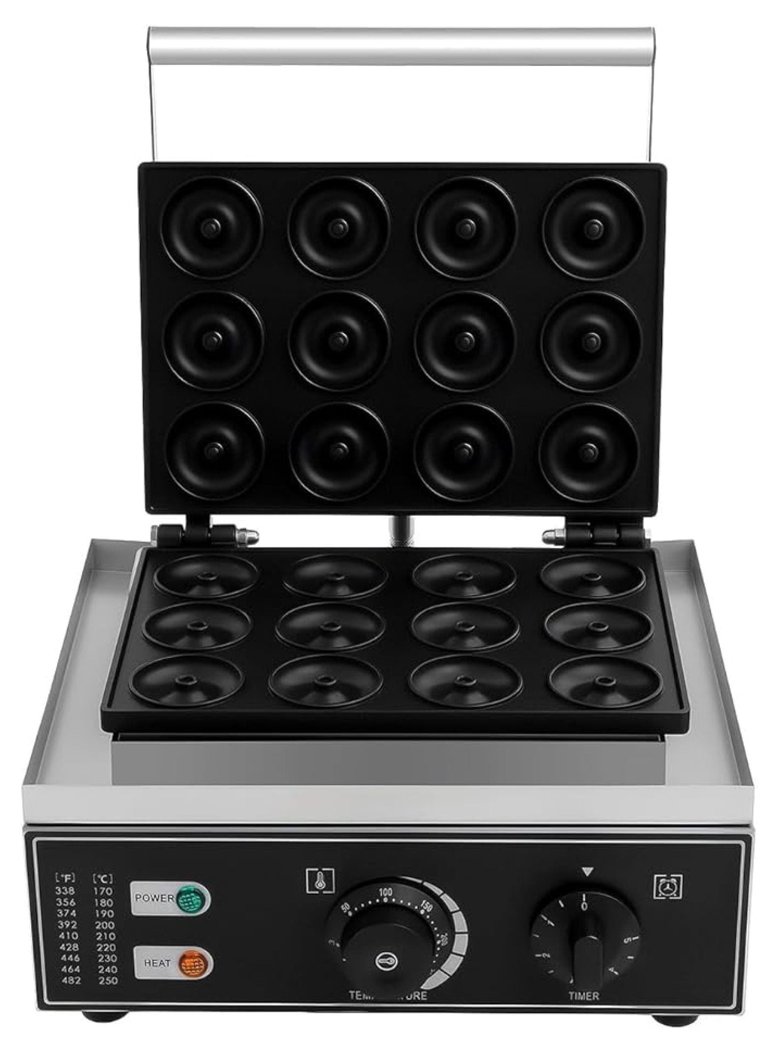 Electric Donut Maker, 1550w Doughnut Machine With Non-Stick Surface, 12 ...