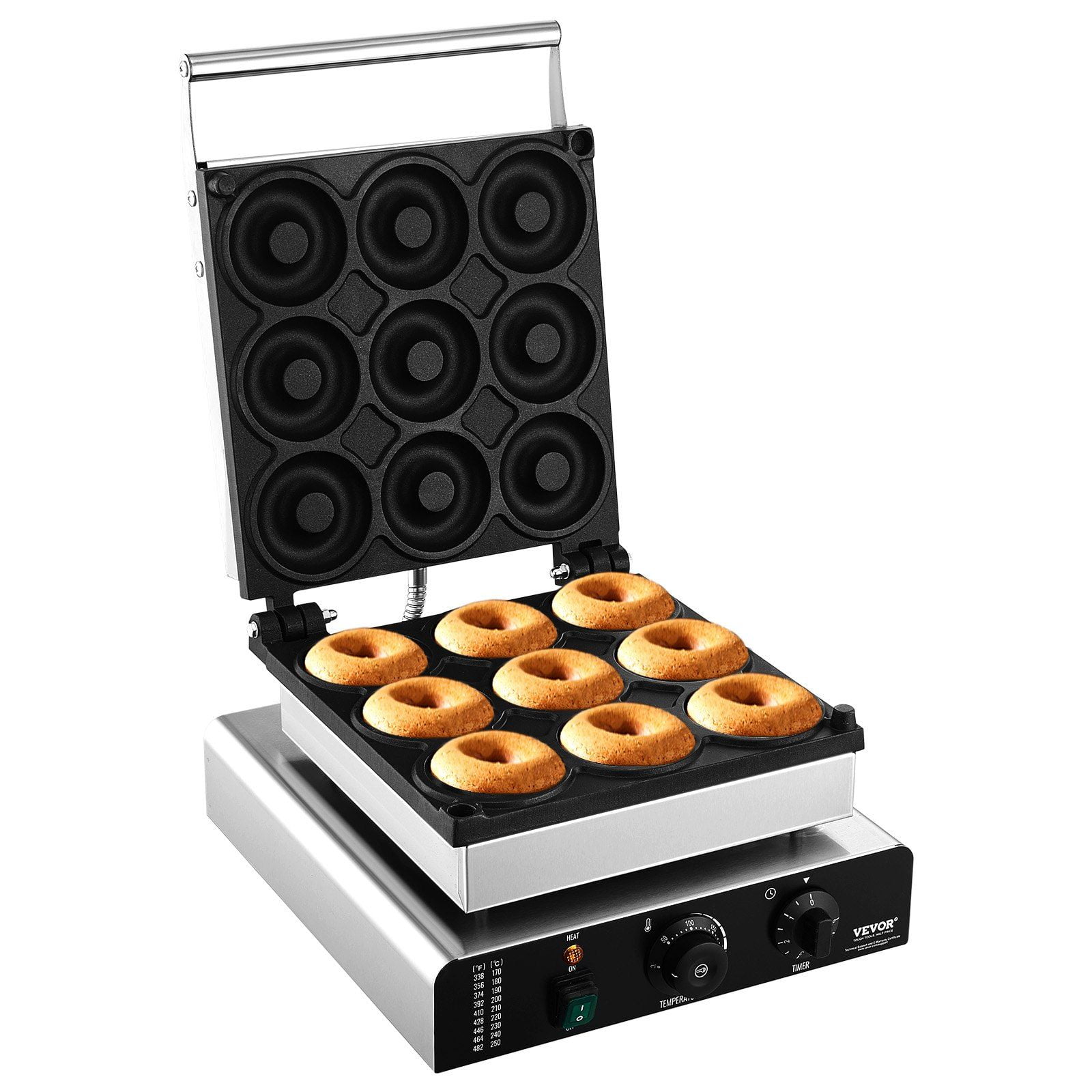 Electric Donut Maker, 2000W Commercial Doughnut Machine with Non-stick ...