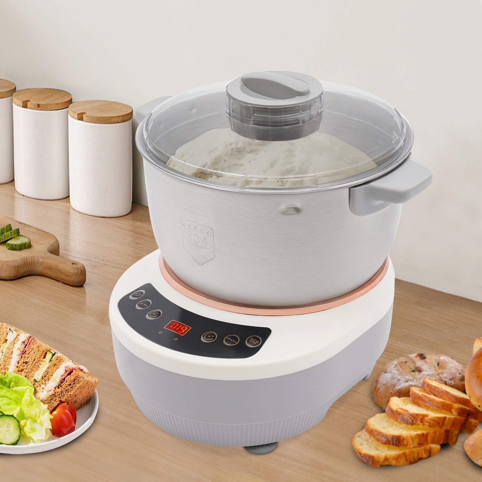 Electric Dough Maker with Ferment Function, Large Capacity Dough Mixer ...