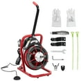 Electric Drain Auger 50FT x 3/8" Drain Cleaning Machine, Heavy-Duty ...
