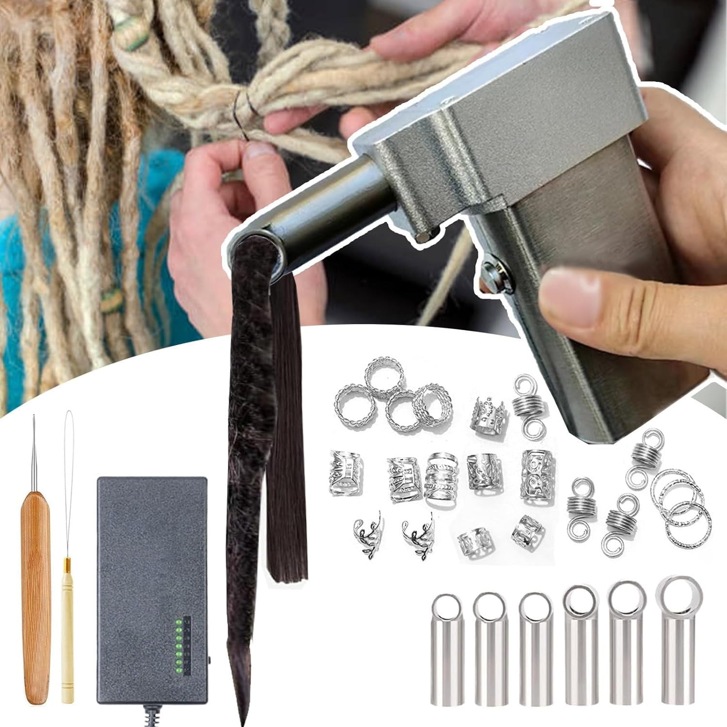 Electric Dreadlock Machine Kit,Loc Machine for Dreadlocks,Portable ...