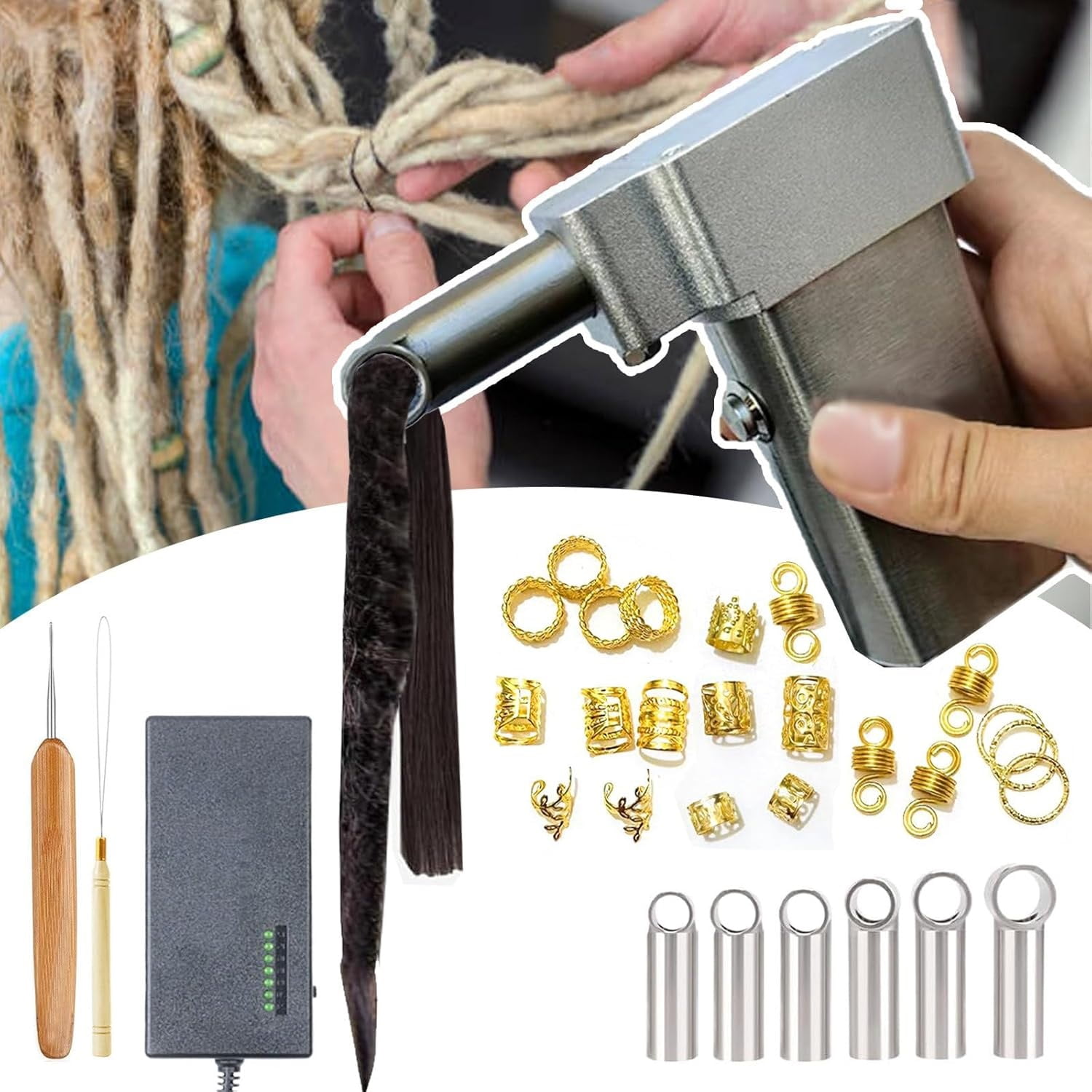 Electric Dreadlock Machine Kit,Loc Machine for Dreadlocks,Portable ...