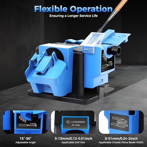Electric Drill Bit Sharpener, Multifunction Electric Sharpening Machine, Knife, Chisel, Scissor ...