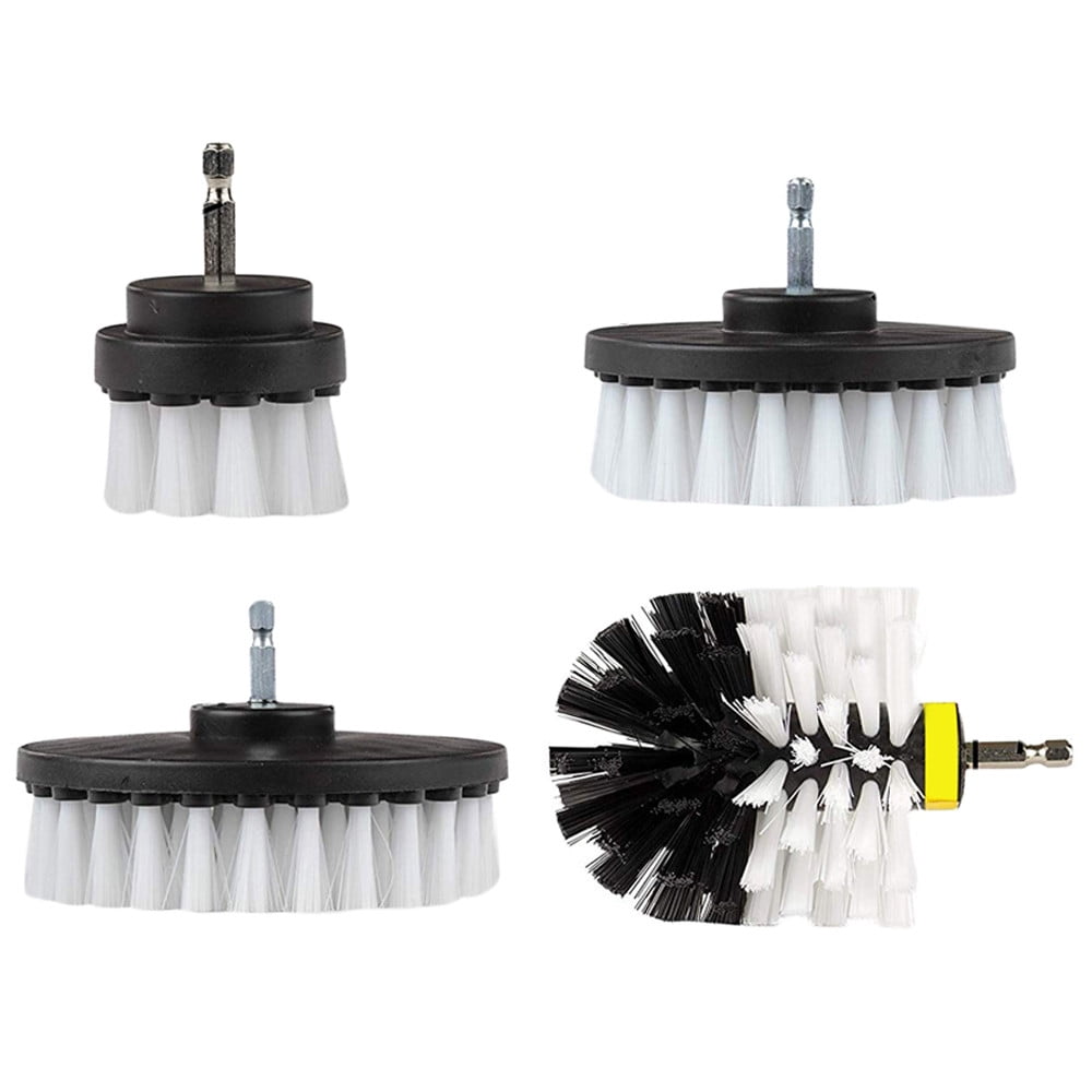 Electric Drill Brush Head White 4-Piece Set, Cleaning Power Brush Tool ...