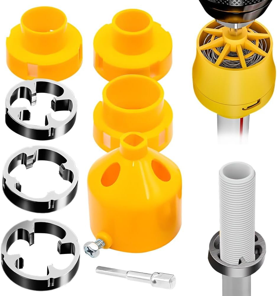 Electric Drill Compatible PVC Pipe Threader Kit with Various Die Sizes ...