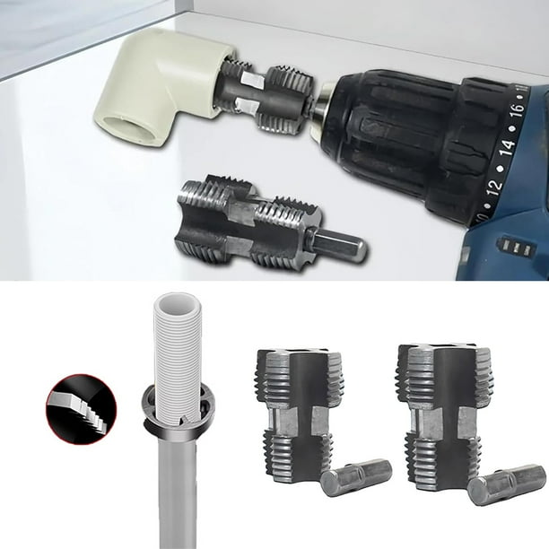 Electric Drill Compatible Pipe Threader Kit Die Sizes Pipe Threader Kit ...