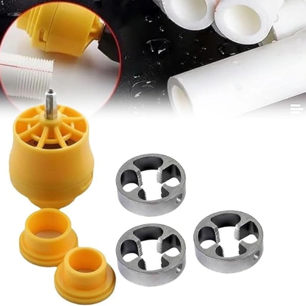 Electric Drill Compatible Pvc Pipe Threader Kit with Various Die Sizes ...